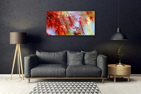 Obraz na skle Listy Příroda 120x60 cm