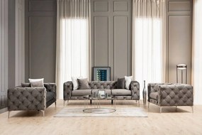 Designová sedačka Rococo 197 cm antracitová