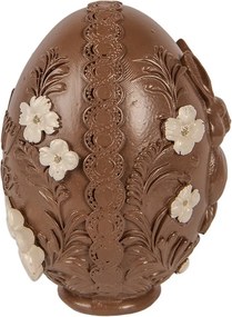 Čoko vajíčko s králíčkem a květy Happy Easter - Ø 9*13 cm