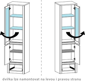 Obývací stěna s komodou MONTANA d | 6 dílů | 280 cm + 140 cm + 120x60 cm | lefkas