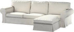 Potah na pohovku IKEA Ektorp 2-místná s lenoškou barva šedá látka pletený vzor