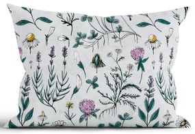 MK Lůžkoviny Bavlněný povlak na polštář Renforcé 50 x 70 cm - Herbář mentolový