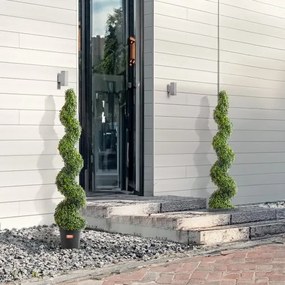 2 Kusů 1,5 m Umělý buxus Topiary Strom Umělá rostlina UV Dekor vnitřní/venkovní