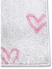 Růžovo-bílý dětský koberec 160x235 cm Hearts – Hanse Home