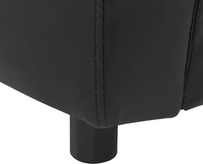 Pohovka pro psy černá 67 x 41 x 39 cm umělá kůže 170946