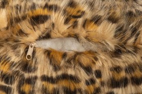 Pelíšek pro kočky s leopardím vzorem rezavě hnědá a béžová – 50*20*16 cm