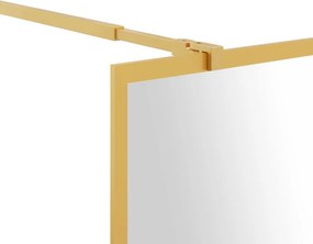 Zástěna do průchozí sprchy čiré ESG sklo zlatá 90 x 195 cm 154955