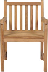 Zahradní židle 4 ks krémově bílé podušky masivní teak 3073021