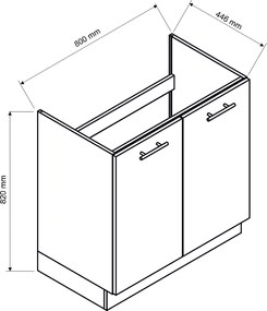 ALFASHOP NATÁLIA dolní světlá šedá D80ZL
