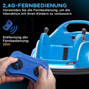 AIYAPLAY 12V dětské odrážedlo s dálkovým ovládáním 2,4 G, elektrické odrážedlo s hudbou a světly, 1,5-3 km/h, dětské elektrické auto s 360° otáčením,…