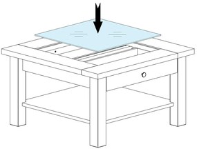 ORIENT | konferenční stolek ST | 93 cm | bílá