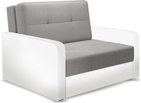 IDZ Pohovka TOP II, 132 cm Barva látky: Světle šedá a bílá Eko kůže (Bahama 31 + Soft 17)