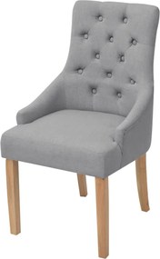 Jídelní židle 6 ks světle šedé textil 274422