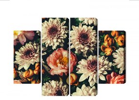 Vícedílný obraz Různé Barevné 3D Květiny Nedostatek Nedostatek Plátno Canvas 200x150