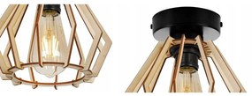 Stropní svítidlo Timber, 1x dřevěné stínítko