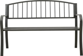 Zahradní lavice šedá 120 cm ocel 319581