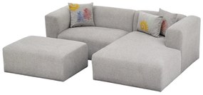 Hanah Home Hanah Home Rohová pohovka LINDEN MINI pravá světle šedá
