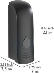 Dávkovač tekutého mýdla a dezinfekce RANERA, Black, 280 ml, Wenko