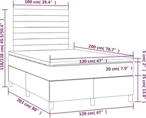 Box spring postel s matrací černá 120 x 200 cm samet 3143075