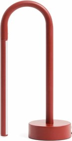Červená kovová LED stolní lampa (výška 30 cm) Bow – Kave Home