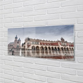 akrylový obraz Krakow kostel Cloth déšť 120x60 cm