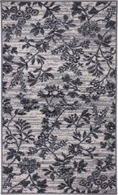 TRHÁK: Kusový koberec Flowers grey, 80x150, šedá, obývacia izba, Alfa Carpets