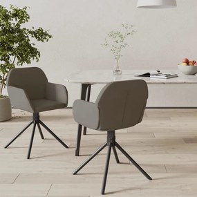 vidaXL Otočné jídelní židle 2 ks samet [344746] Barva: Tmavě šedá