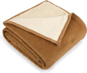 Bellatex Přikrývka KIRA PLUS dvoulůžko Hnědá,Béžová 200x230 cm