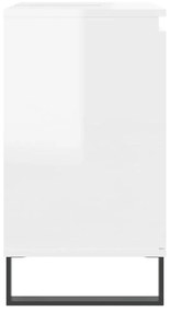 Petromila Koupelnová skříňka lesklá bílá 58 x 33 x 60 cm kompozitní dřevo
