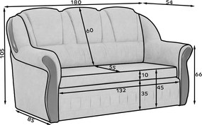 Eltap Obývací souprava Lord - pohovka + 2x křeslo Materiál a barva potahu: Soft 66 - hnědá