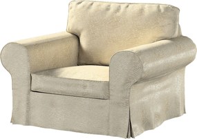 Potah na křeslo IKEA Ektorp barva béžová látka lesklé, pletený vzor, vzorované