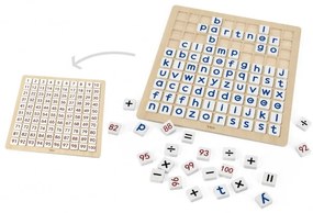 44510 Dřevěná vzdělávací tabule 2v1 - matematika a hravá abeceda 100ks