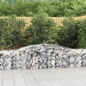 Klenuté gabionové koše 25 ks 400x50x60/80 cm pozinkované železo 3146981