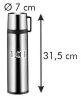 TESCOMA termoska s hrníčkem CONSTANT 1.0 l, nerez