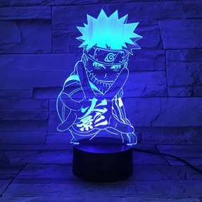 3D LED Lampička Naruto Uzumaki