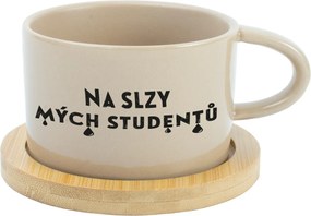 NA SLZY MÝCH STUDENTŮ - krémový hrníček makronka 200 ml