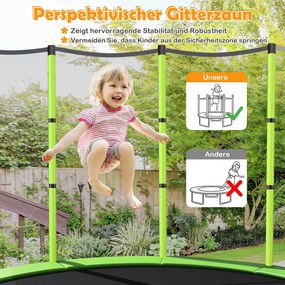 Costway Ø165 cm zahradní trampolína s ochrannou sítí trampolína do 135 KG pružná