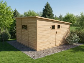 nejzahradnidomek.cz - Dřevěný domek ORGOVÁN - Premium, barva natur, (3,95 × 3,95 m), R_ORGOVAN2