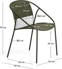 Tmavě zelená zahradní židle Atrani – Kave Home