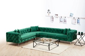 Atelier del Sofa Rohová sedací souprava Como Left - Green, Zelená