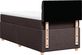 Box spring postel s matrací tmavě hnědá 100 x 200 cm textil 3286601