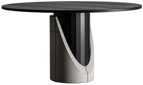 Černý dubový jídelní stůl Lyon Béton Sharp 140 cm