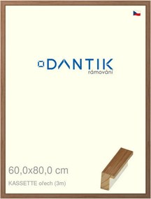 DANTIK rámeček 60x80 | KASSETTE ořech (Plexi Čiré)