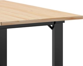Konferenční stolek s O rámem 80x80x45 cm borové dřevo a ocel 3282663