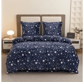 Mikroplyšové povlečení STARLIGHT tmavě modré Rozměr povlečení: 2 ks 70 x 90 cm | 200 x 220 cm