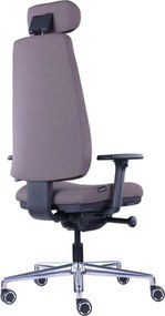 MERCURY STAR Ergonomická kancelářská židle DIVERSE – pro dlouhé sezení 8–12 h, látka, tmavě hnědá
