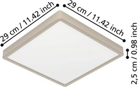 Eglo 901322 - LED Str. svítid. FUEVA LED/13W/230V 2700/4000/6500K 29x29 cm chrom