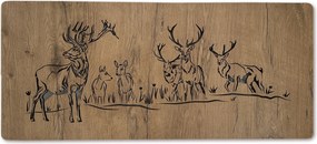 Li-Go "Jeleni" světelný obraz 230V 90x40 cm provedení povrchu: bříza