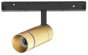 Mantra Magneto 48V Split, černozlatý spot LED 7W 3000K 38°, on/off, průměr 4,3cm