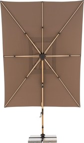 Doppler ALU WOOD XL 4x3 m - výkyvný zahradní slunečník s boční tyčí - Rozbalené zboží (S325)